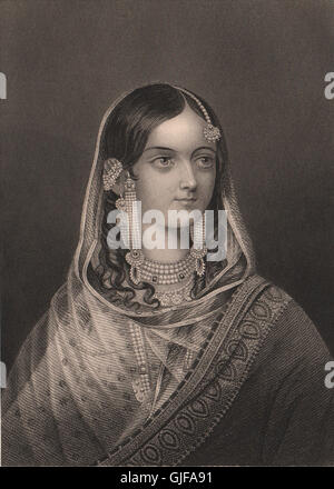 'Zenat Mahal - Begum or Queen of Delhi', 19th century. Artist: Unknown ...