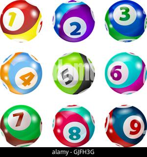 Isolated Colored Pool Balls. Numbers 1 to 15 and zero ball Stock Photo ...