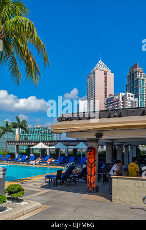 Outdoor Pool, Makati Shangri-La, Manila, Philippines Stock Photo - Alamy