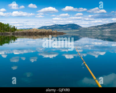 Fishing on Lake Laberge, Yukon Territory, Canada Stock Photo - Alamy