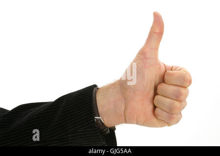 Hand thump up with the sign of the top service Quality assurance ...