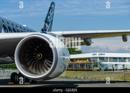 Turbofan engine of the newest airplane Airbus A350 XWB Stock Photo - Alamy