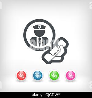 Call of police.Call 911, emergency call concept.Police officer s ...