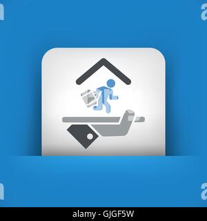 Hotel icon. Arrival/departure Stock Vector Image & Art - Alamy
