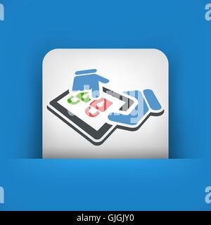 Tablet access label icon Stock Vector Image & Art - Alamy