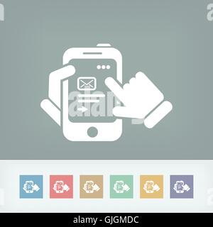 smartphone with send message Stock Vector Image & Art - Alamy