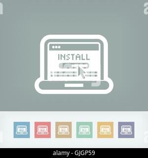 Pc install icon Stock Vector Image & Art - Alamy
