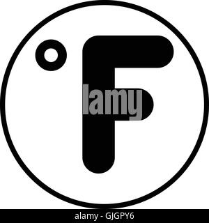 Fahrenheit degree icon. Thin circle design. Vector illustration Stock ...