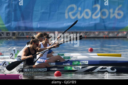 Lisa Carrington of New Zealand competes in the women's kayak single ...