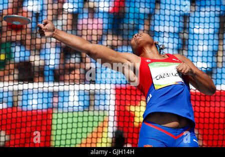 Cuba's Denia Caballero competes in the Women's Discus throw final ...