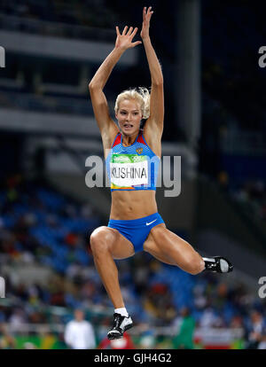 Russia's Darya Klishina competes in the Women's Long Jump qualifying ...