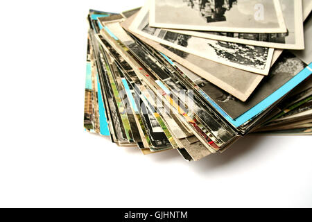 Stack of old postcards collection Stock Photo - Alamy