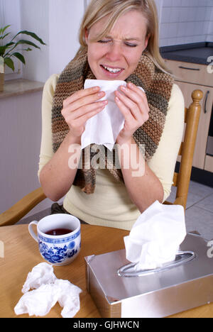 woman cold catarrh Stock Photo - Alamy