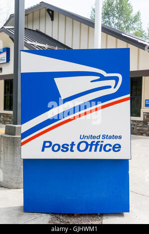 United States Post Office Sign, Downtown Denver, Colorado, USA Stock ...