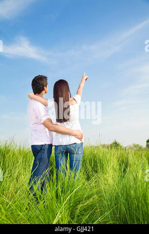 woman, field, look, glancing, see, view, looking, peeking, looking at ...