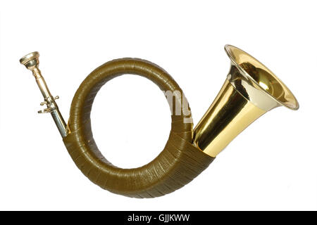 This Jagdhorn, a brass hunting horn in G, was used in European hunting ...