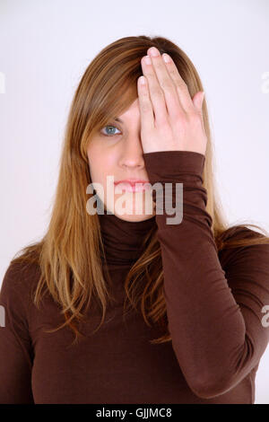 woman, sign, signal, gesticulate, humans, human beings, people, folk ...