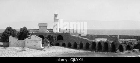 The photograph of Burj Sanjak in Acre, taken between 1934 and 1939 ...