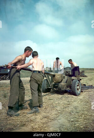 The Canadian QF 6-pounder anti-tank gun, a weapon used during World War ...