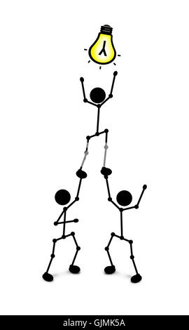 Teamwork with puppet Stock Photo - Alamy