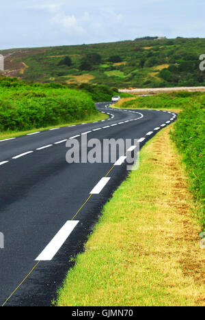 asphalt crooked warped hunchbacked humpbacked bowed bent curved road ...
