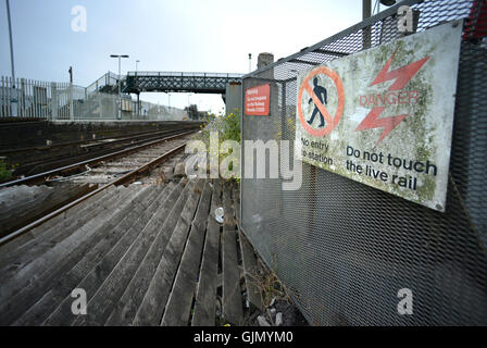 Run down train station at Newhaven, UK, operated by Southern rail Stock ...