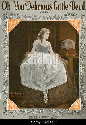 The cover of the 1919 sheet music for 'Little Blue Bonnet Girl ...