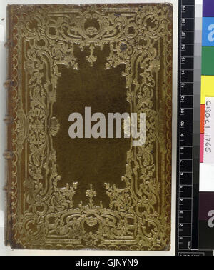 Upper cover of a royal almanac or calendar from 1777, reflecting the ...