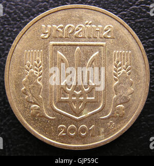 A historical Ukrainian coin, the 1 Grivna Kalina, featuring an image of ...