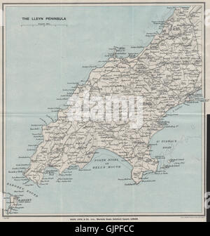 THE LLYN PENINSULA. Pwllheli. Barmouth. Wales. WARD LOCK, 1935 vintage ...
