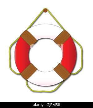 Life belt floats danger, lifeguard rescues Stock Vector Image & Art - Alamy