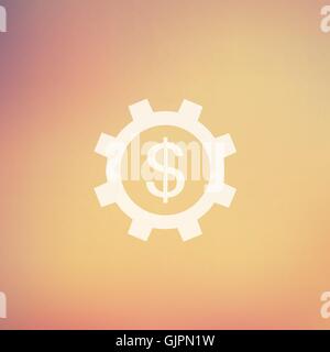 The dollar sign in the gear icon in a flat style Stock Vector Image ...