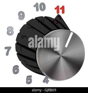 Turn It Up - Dial Knob Turning Up to Max Volume Level Stock Photo - Alamy