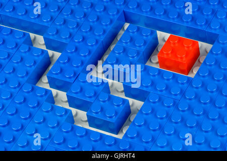 nubs cubes red and blue Stock Photo - Alamy