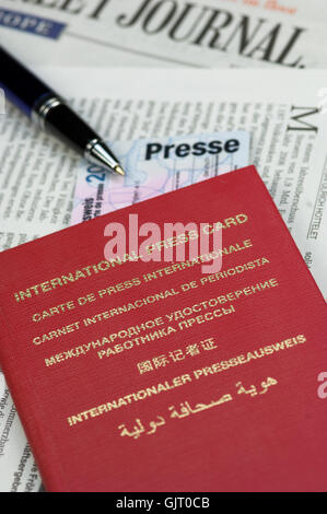 International press card Stock Photo - Alamy