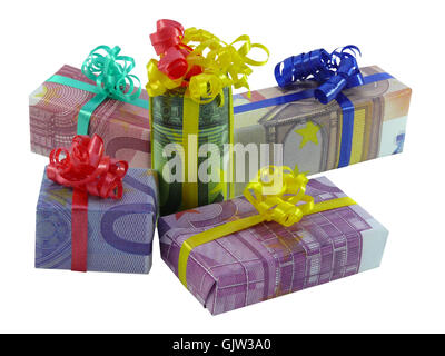 Gift of money. Euro bank note Stock Photo - Alamy