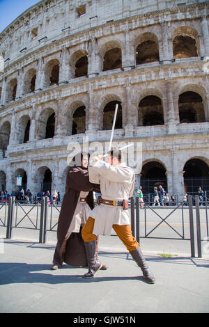 Star Wars Day 2016 at the Colosseum in Rome Featuring: Atmosphere Where ...
