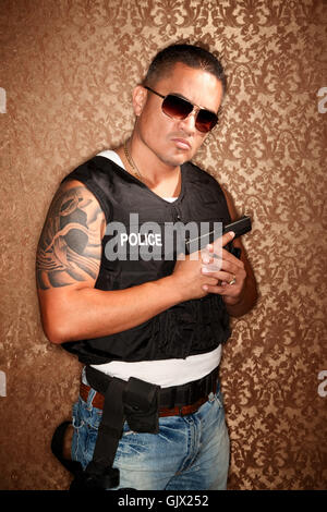 macho one handsome officer alone lonely police man male masculine ...