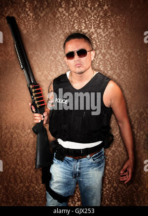 macho one handsome officer alone lonely police man male masculine ...