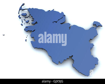 map of schleswig-holstein Stock Photo - Alamy