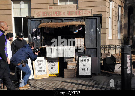 Tim Roth filming the BBC drama 'Rillington Place' in Scotland Featuring ...