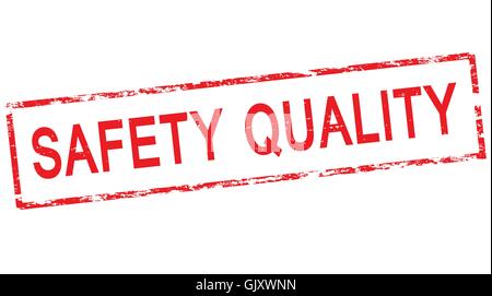Safety & quality grunge rubber stamp on white background, vector ...