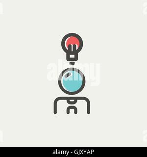 Man idea bulb icon, outline style Stock Vector Image & Art - Alamy