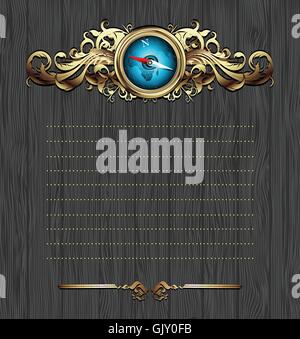 compass with ornate frame Stock Vector Image & Art - Alamy
