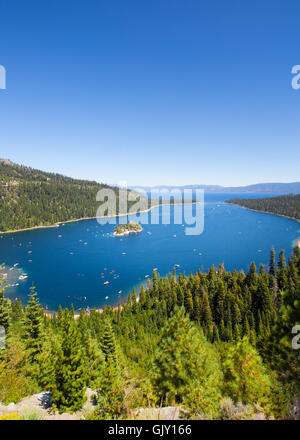 Beautiful blue water bay on California Coast Stock Photo - Alamy