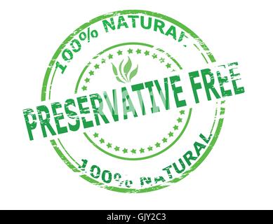 preservative free stamp. preservative free sign. round grunge label ...