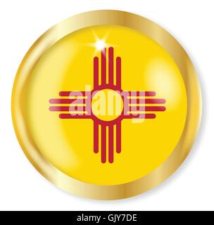New Mexico Usa flag badge button Stock Vector Image & Art - Alamy