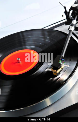 turn twirl turntable record vinyl player retro old close macro close-up ...