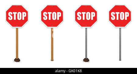 Empty Stop Sign Variations Stock Photo - Alamy