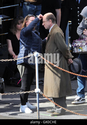 Tim Roth filming the BBC drama 'Rillington Place' in Scotland Featuring ...